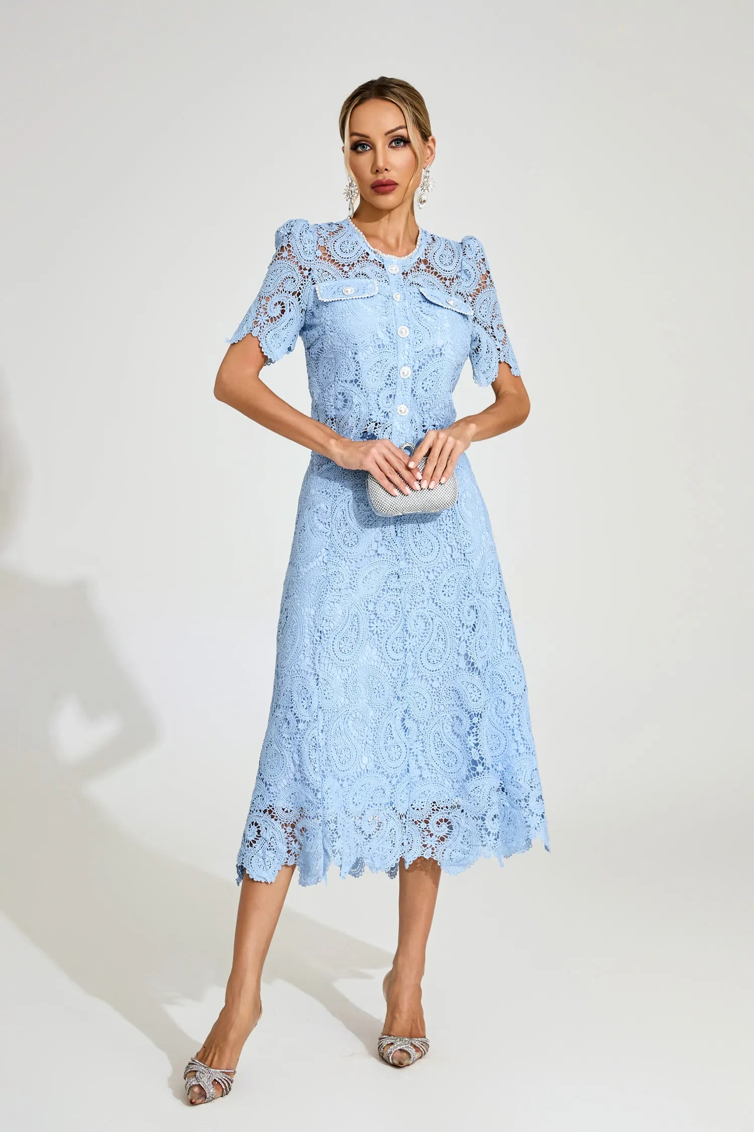 Savannah Blue Lace Matching Set